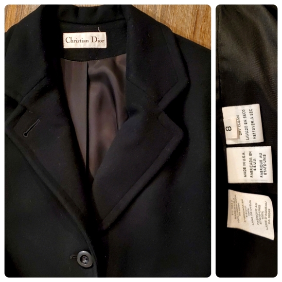 Dior | Jackets & Coats | Christian Dior Vintage Long Black Coat | Poshmark